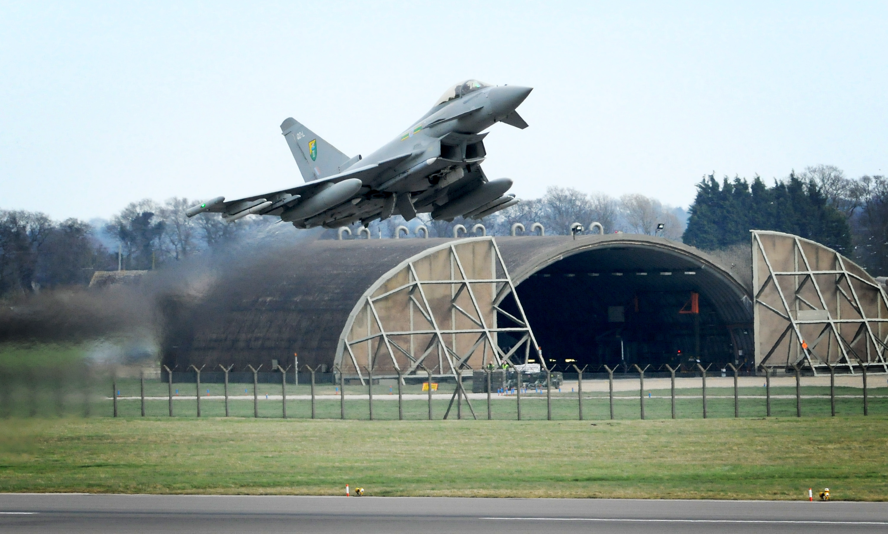 Typhoon Takes Off from RAF Coningsby as Part of Op Ellamy